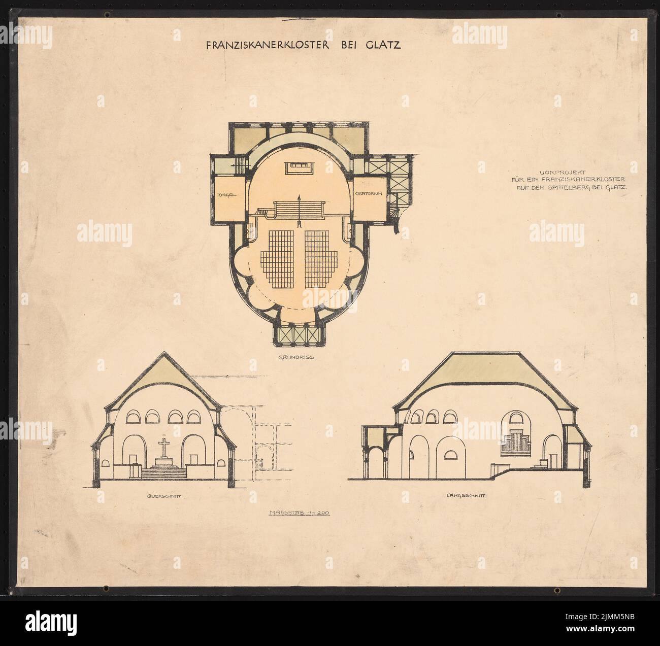 Poelzig Hans (1869-1936), Franciscan monastery on the Spittelberg ...