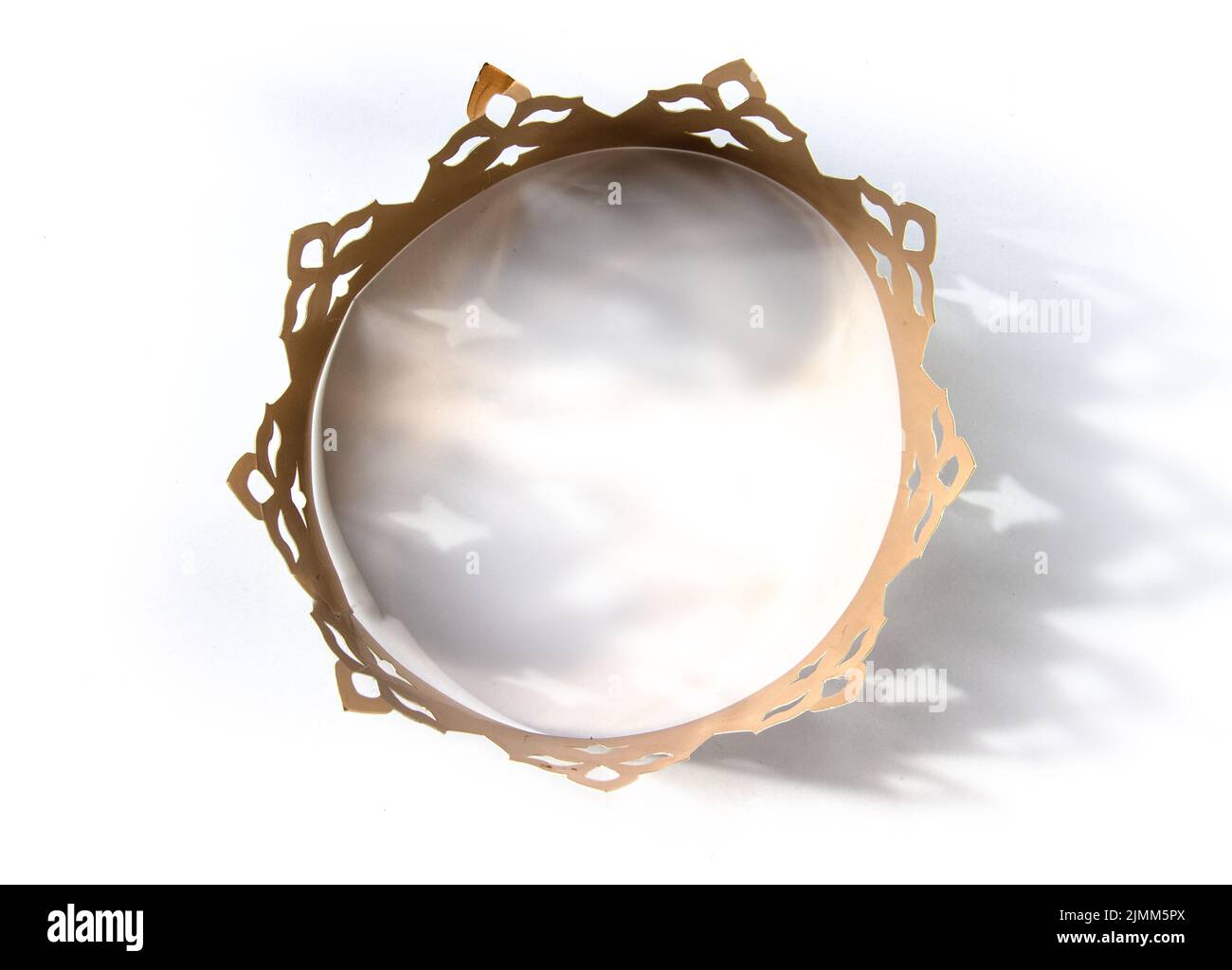 Gold paper king crown isolated on white Stock Photo - Alamy