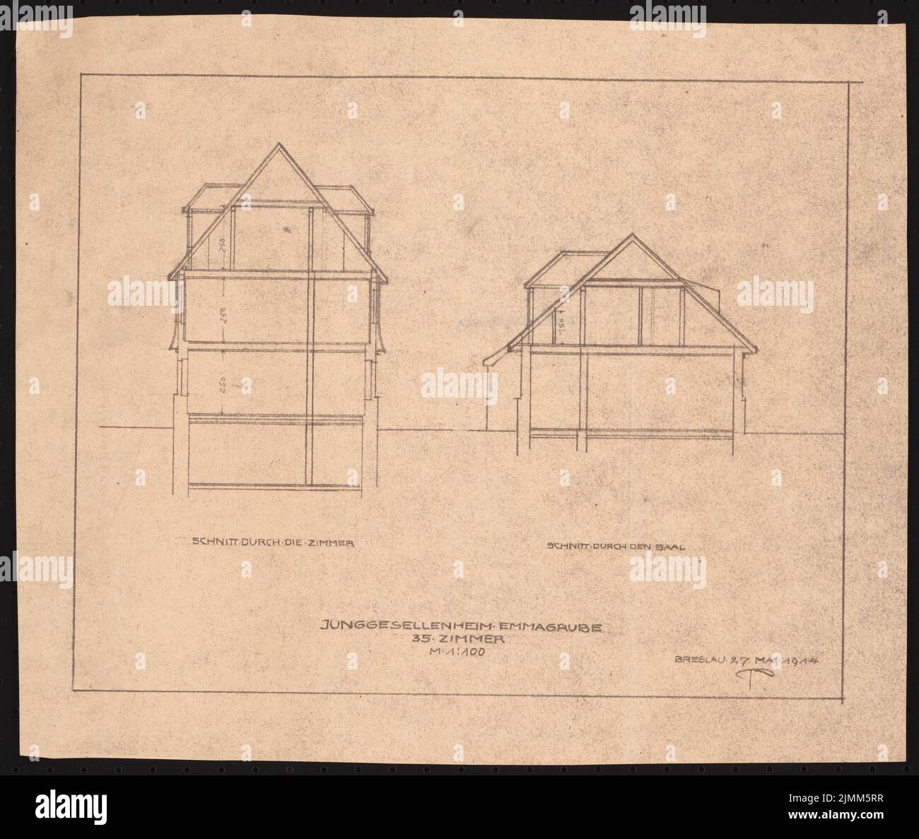 Poelzig Hans (1869-1936), Jungfellenheim, Emmagrube (May 27, 1914): 2 ...