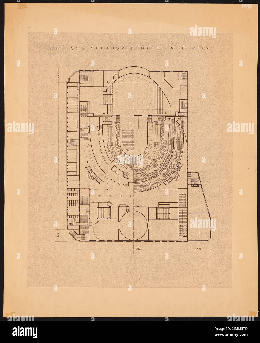 Poelzig Hans (1869-1936), Large Schauspielhaus in Berlin (1919): 2 ...