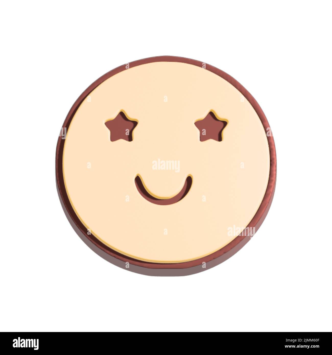 Cute famous smiley face 3d illustration. Cartoon character isolated on ...