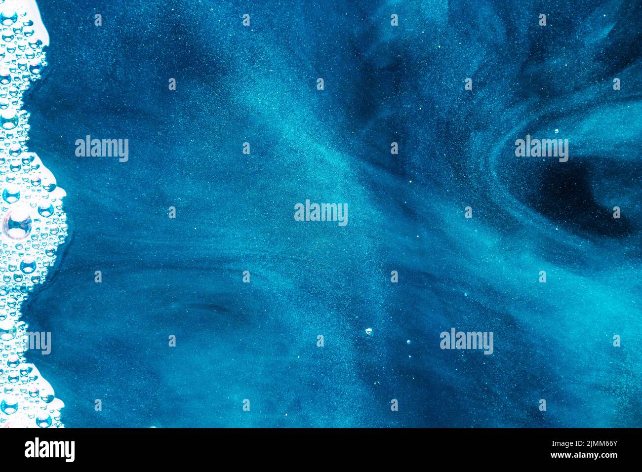 Bubbles cerulean water Stock Photo - Alamy