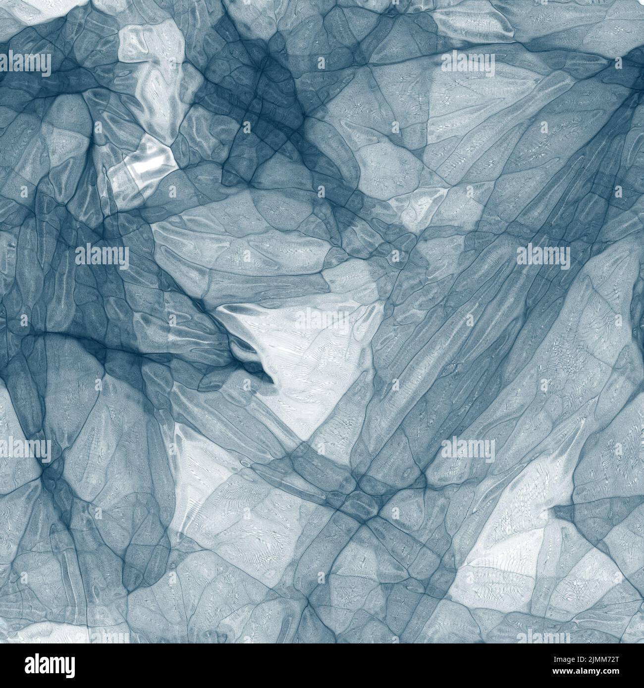 Abstract blue drawing, liquid texture effect. White background ...