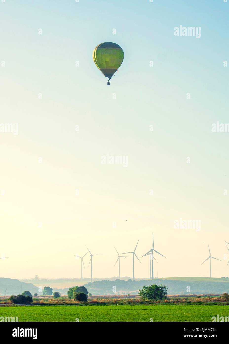 Spanish hot-air balloon championship in the province of Cadiz Stock ...