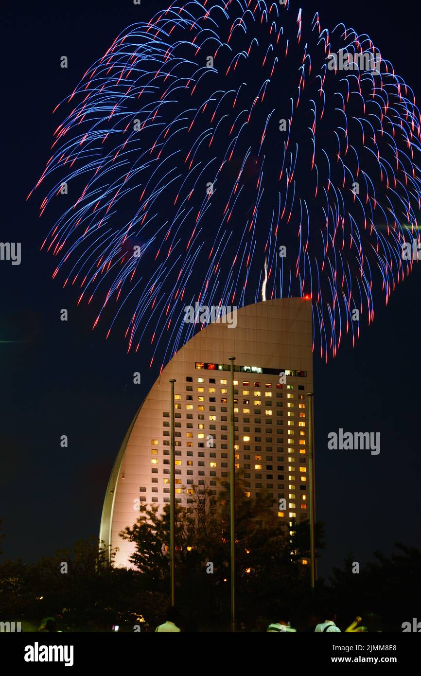 Inter-Continental Hotel and fireworks Stock Photo - Alamy