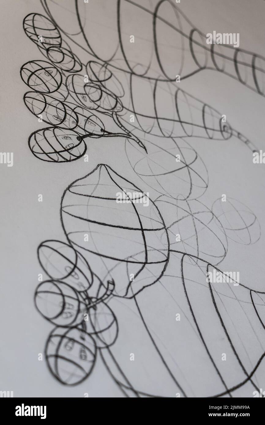 Drawing pencil perspective nature hi-res stock photography and images ...