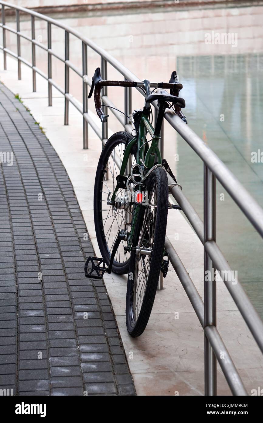 bicycle on the street, mode of transportation in the city Stock Photo ...