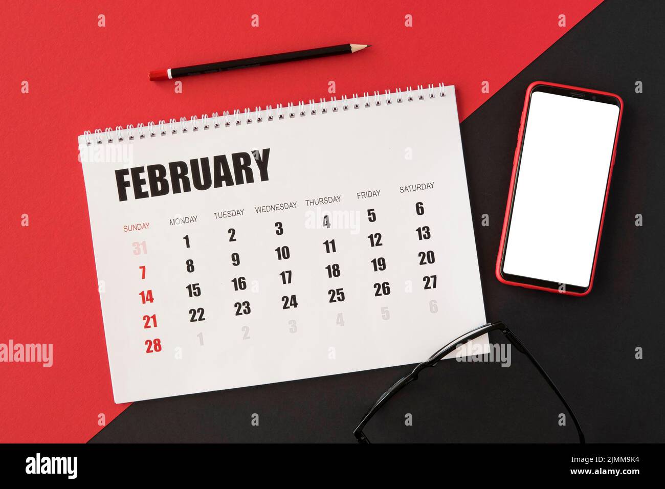 Top view planner calendar hi-res stock photography and images - Alamy