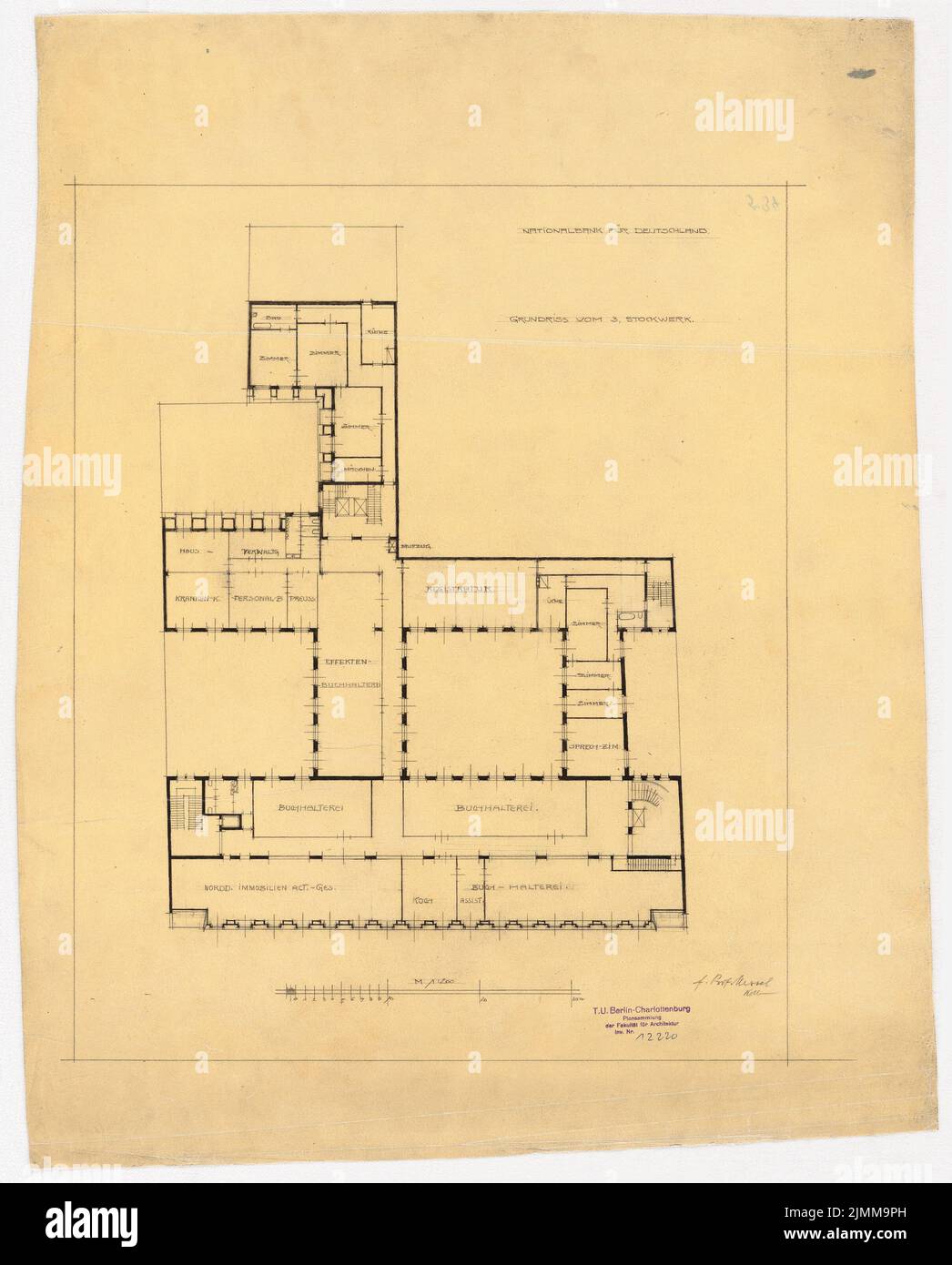 Messel Alfred (1853-1909), National Bank commercial building, Berlin ...