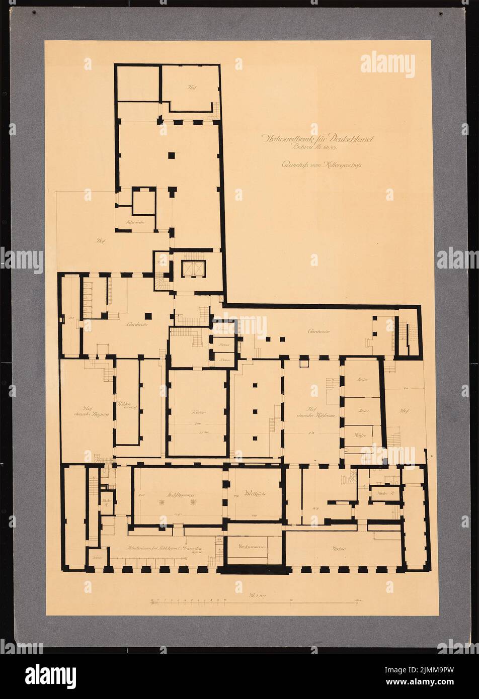 Messel Alfred (1853-1909), National Bank commercial building, Berlin ...
