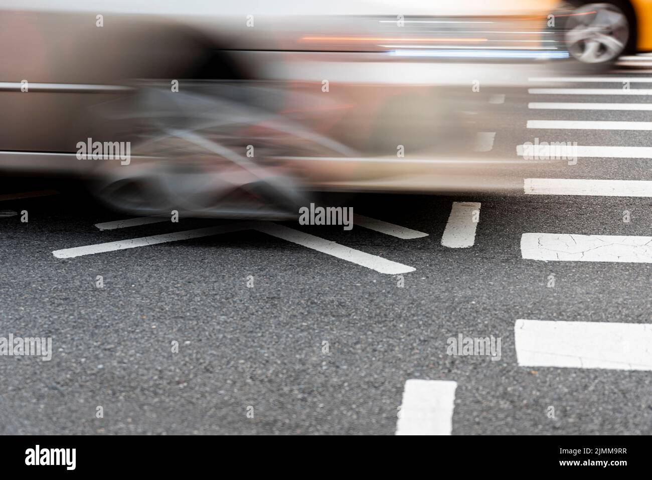 Crossing cars road closeup Stock Photo - Alamy