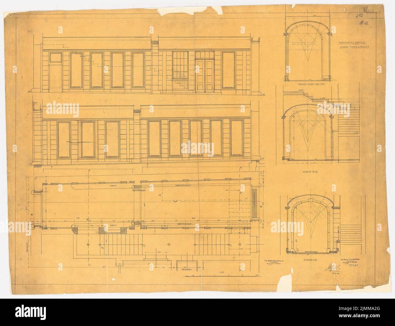 Messel Alfred (1853-1909), National Bank commercial building, Berlin ...