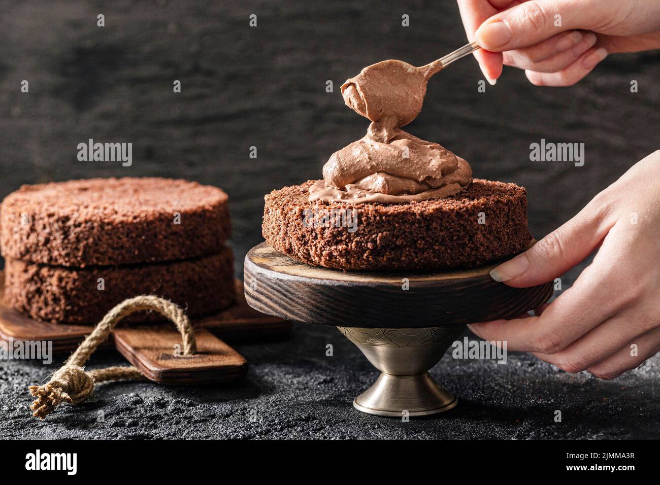 Front view delicious cake concept Stock Photo - Alamy