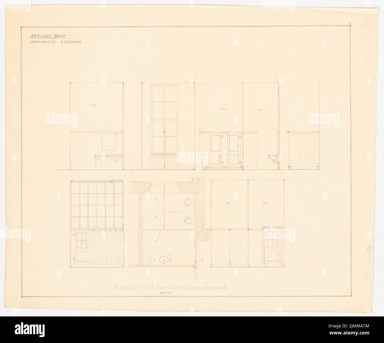 Messel Alfred (1853-1909), National Bank commercial building, Berlin ...