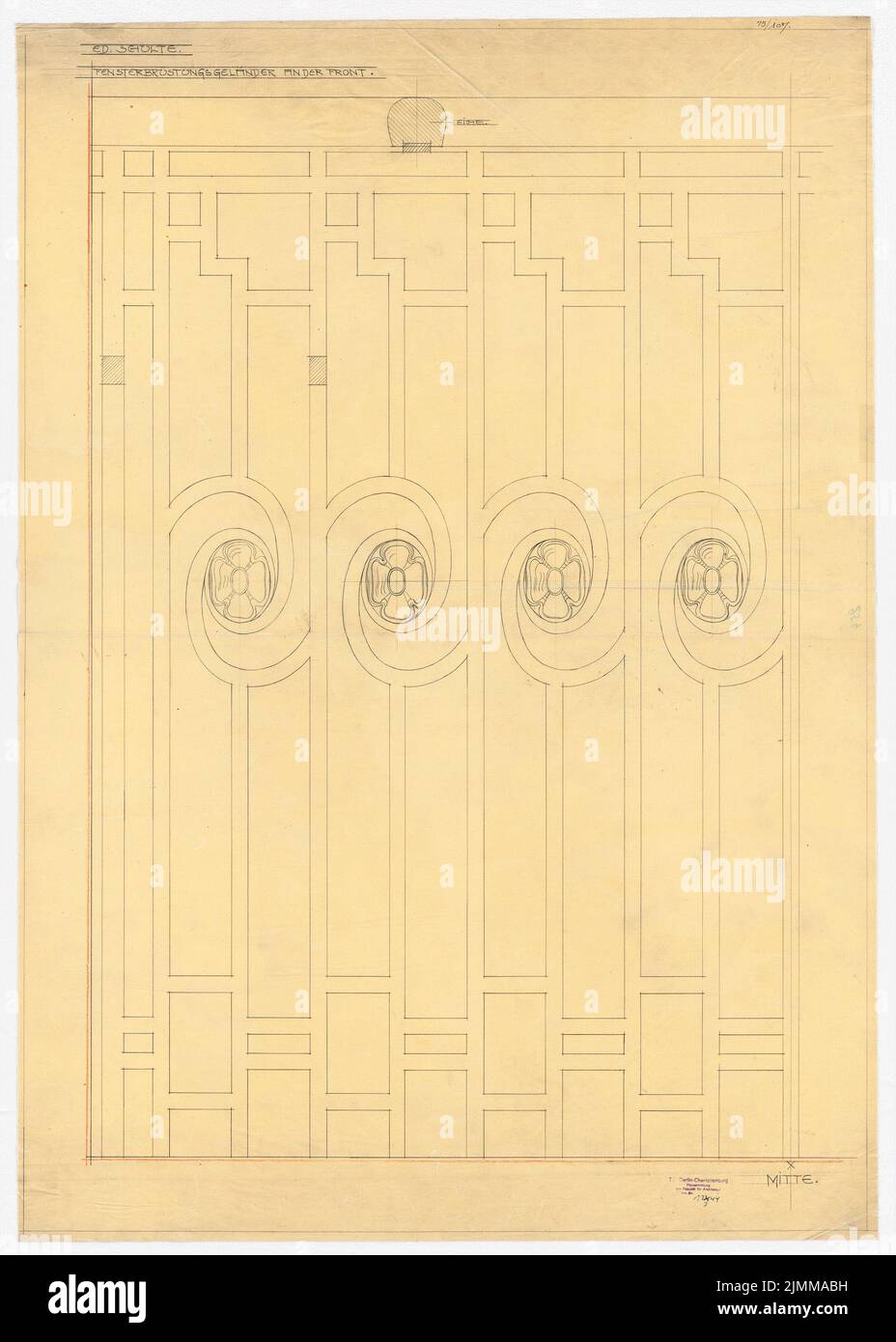 Messel Alfred (1853-1909), Schulte, Berlin (1905), window parapet ...