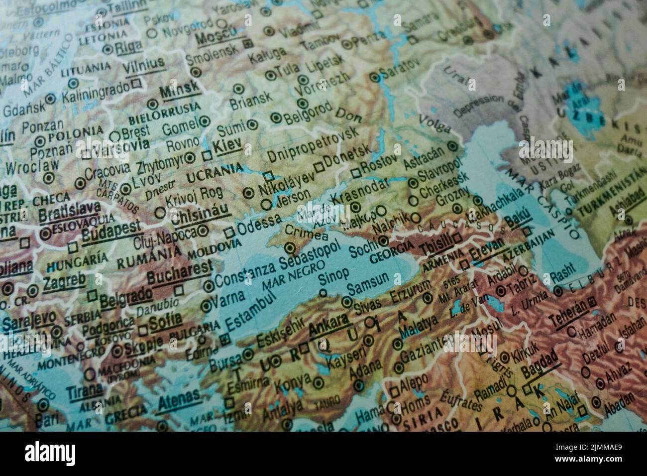 A world map with the country names Stock Photo - Alamy