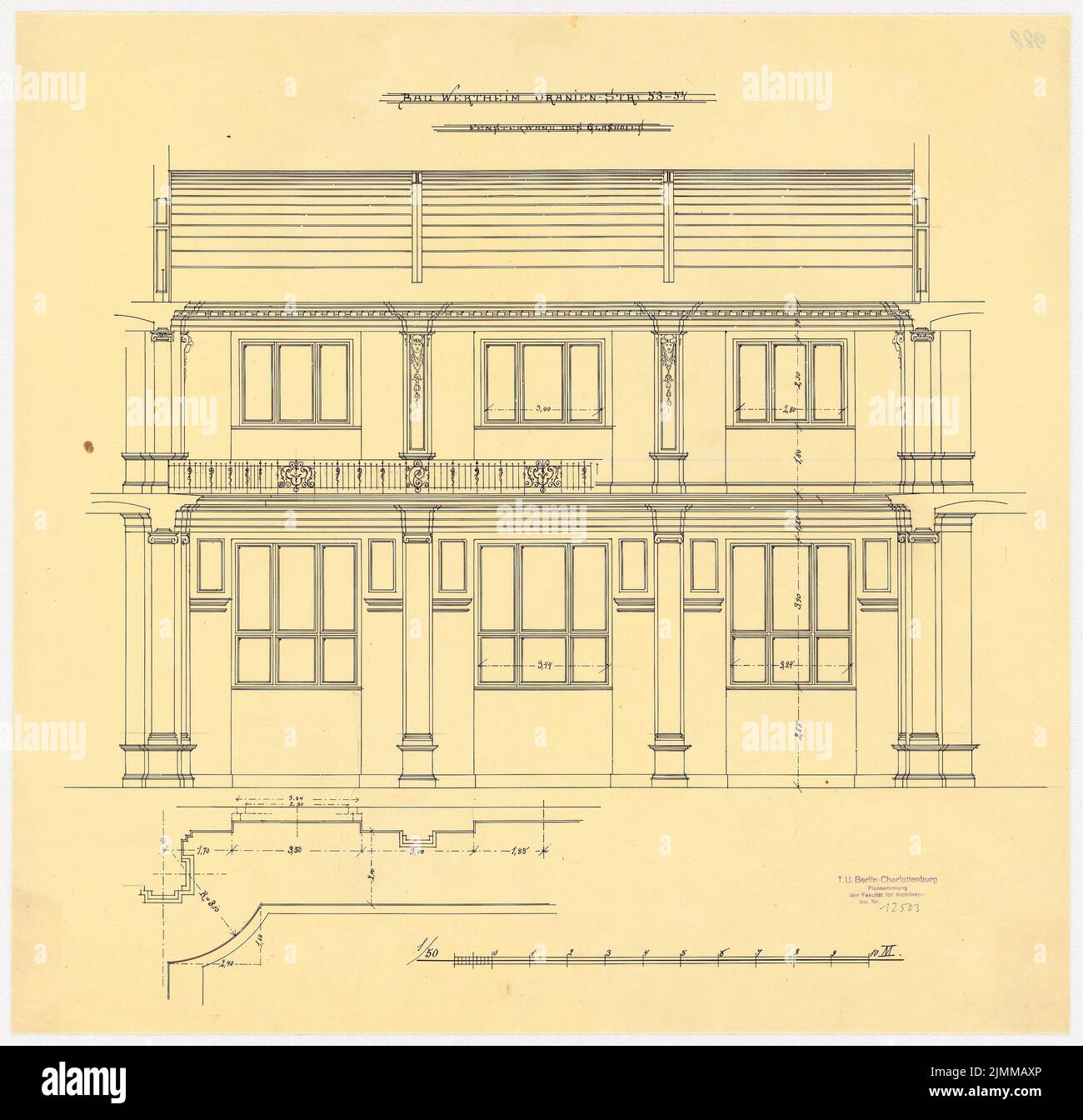 Messel Alfred (1853-1909), Wertheim, Oranienstraße, Berlin. Expansion ...