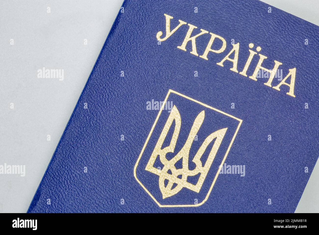 Ukrainian biometric passports on white background closeup Stock Photo ...