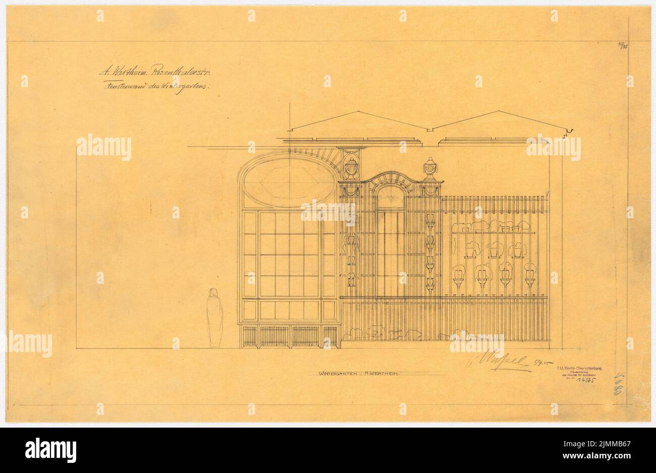 Messel Alfred (1853-1909), Wertheim department store, Rosenthaler ...
