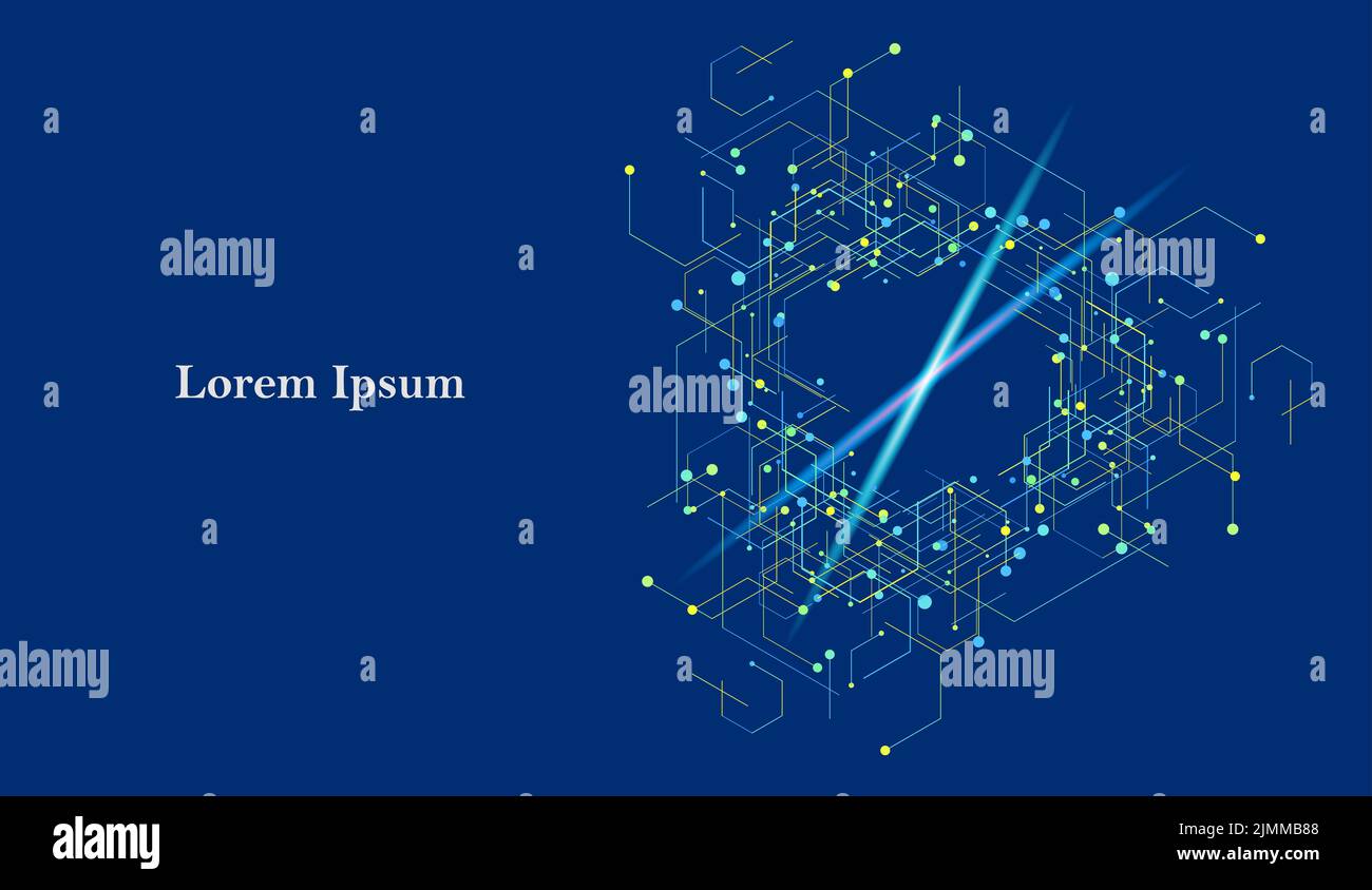 abstract blue yellow hexagon, network image, geometric navy texture ...
