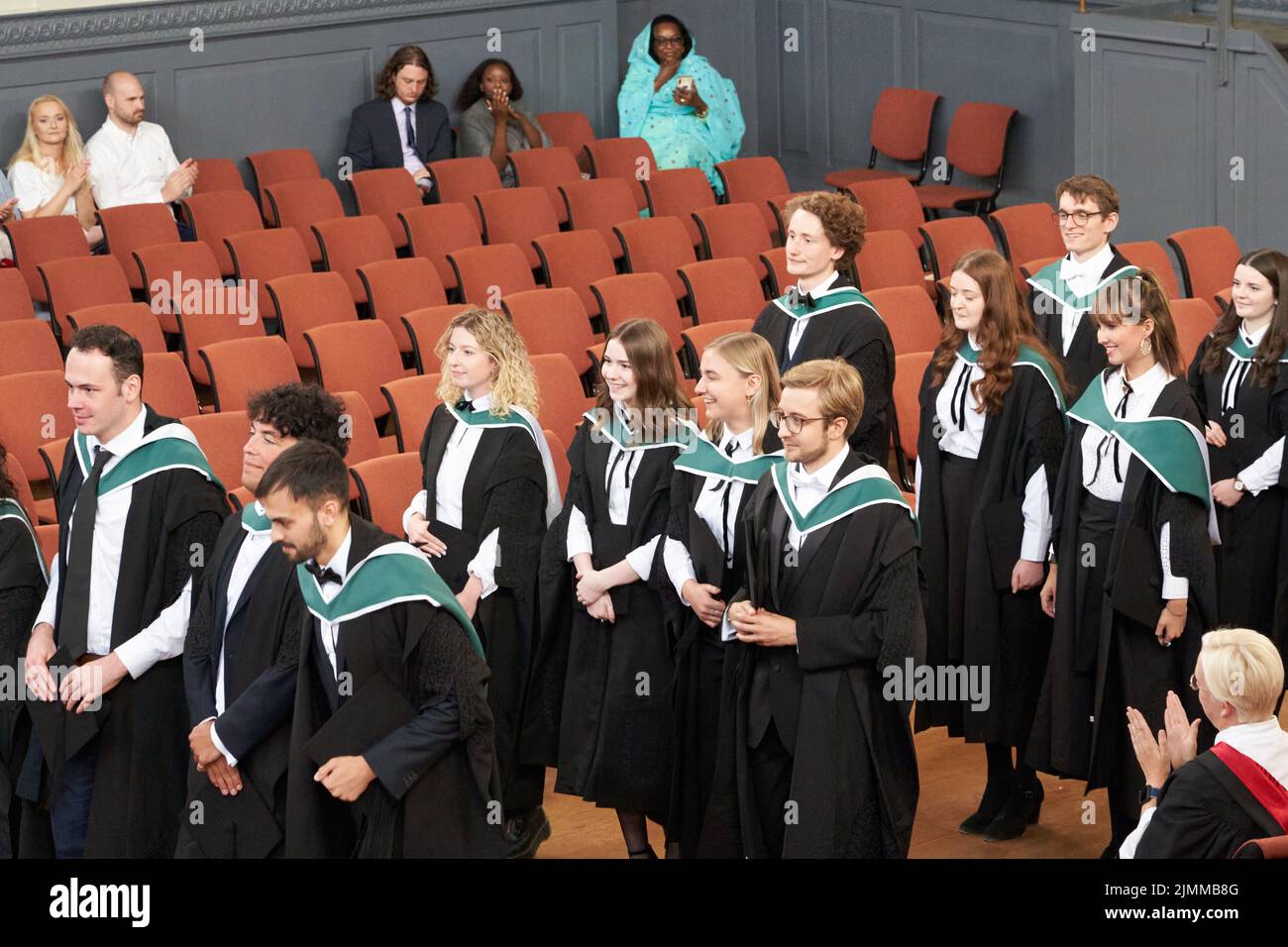 Master university students in hoods and gowns at an Oxford University ...