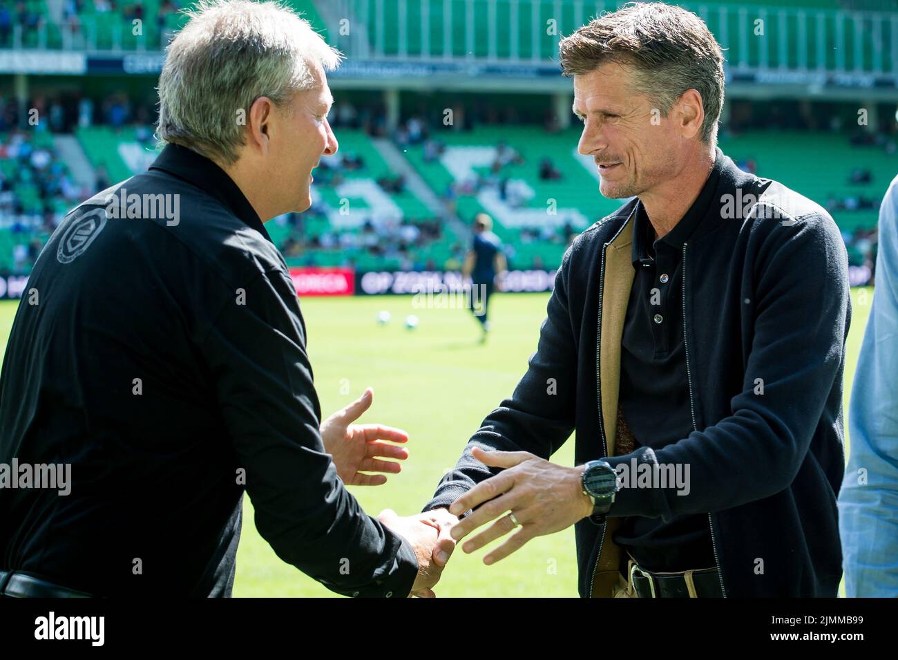 GRONINGEN - (lr) FC Groningen coach Frank Wormuth, FC Volendam trainer ...