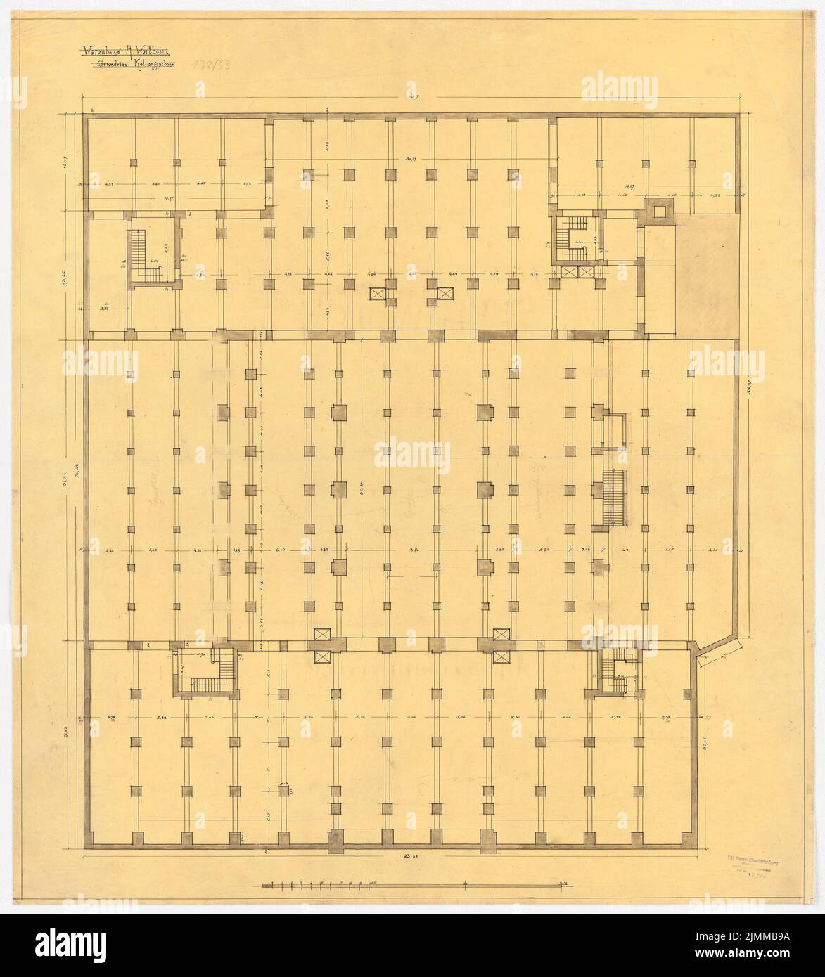 Messel Alfred (1853-1909), Wertheim, Leipziger Straße, Berlin. 1 ...