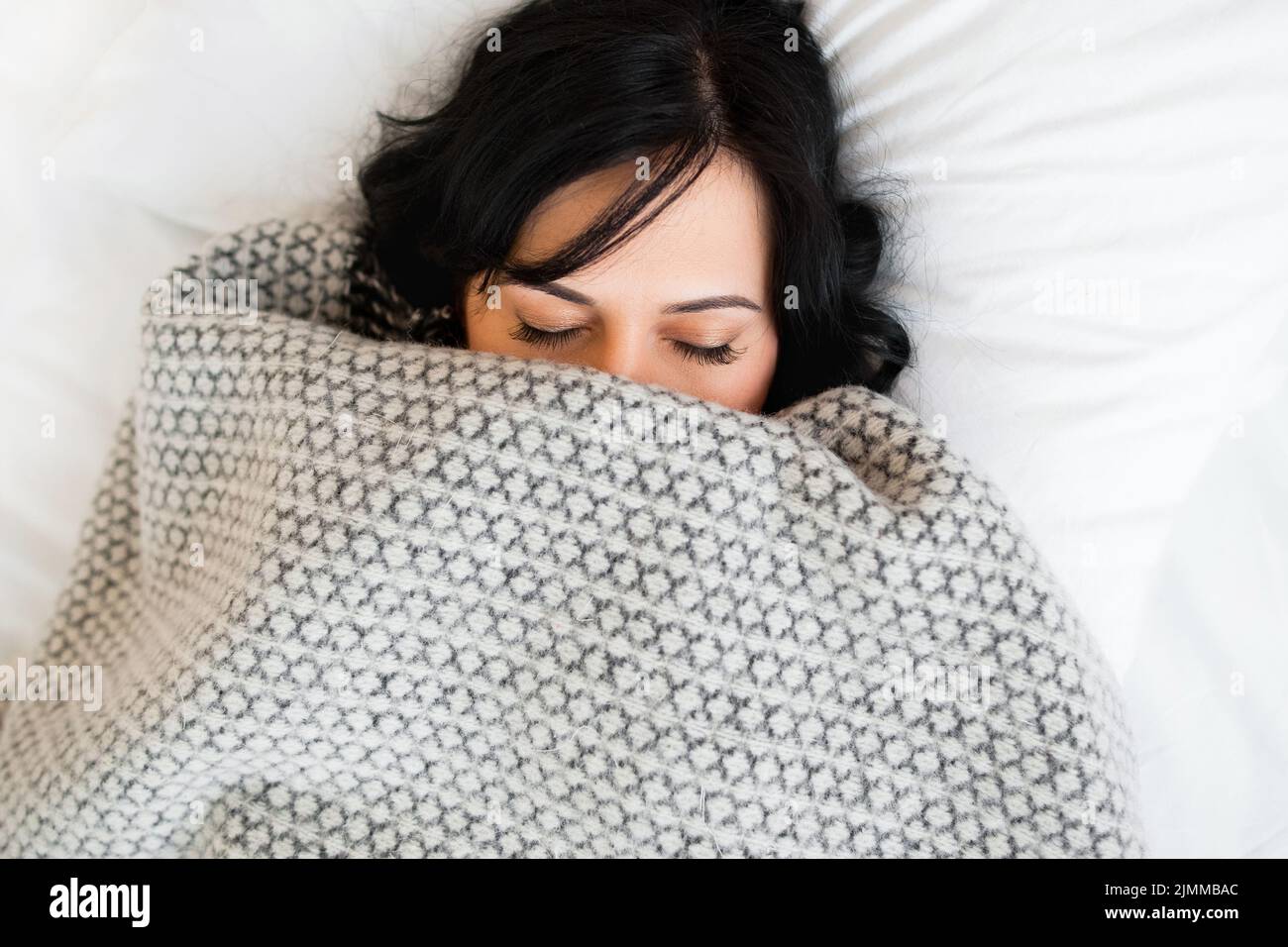 Top view beautiful woman sleeping hi-res stock photography and images ...