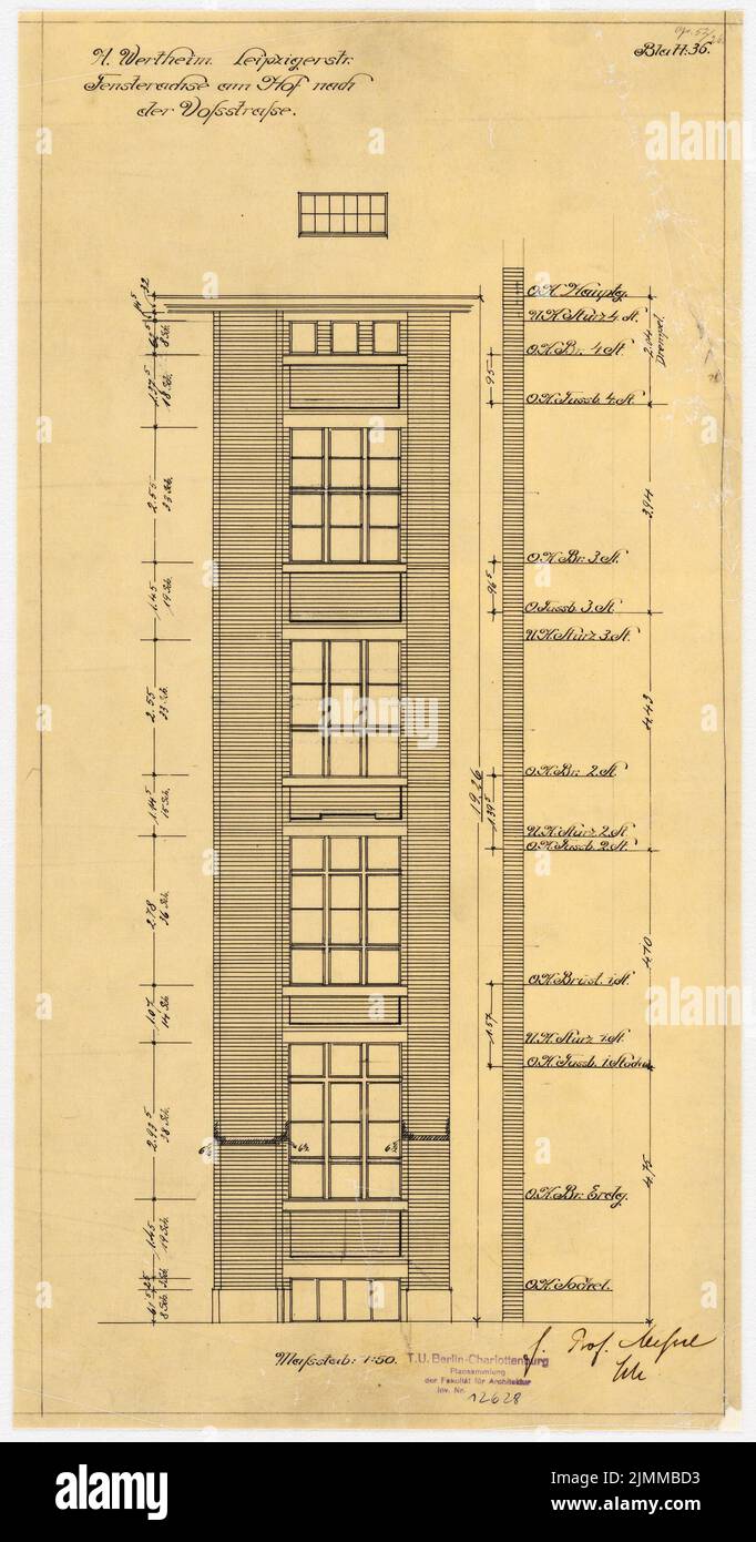 Messel Alfred (1853-1909), Wertheim, Leipziger Straße, Berlin. 2nd ...