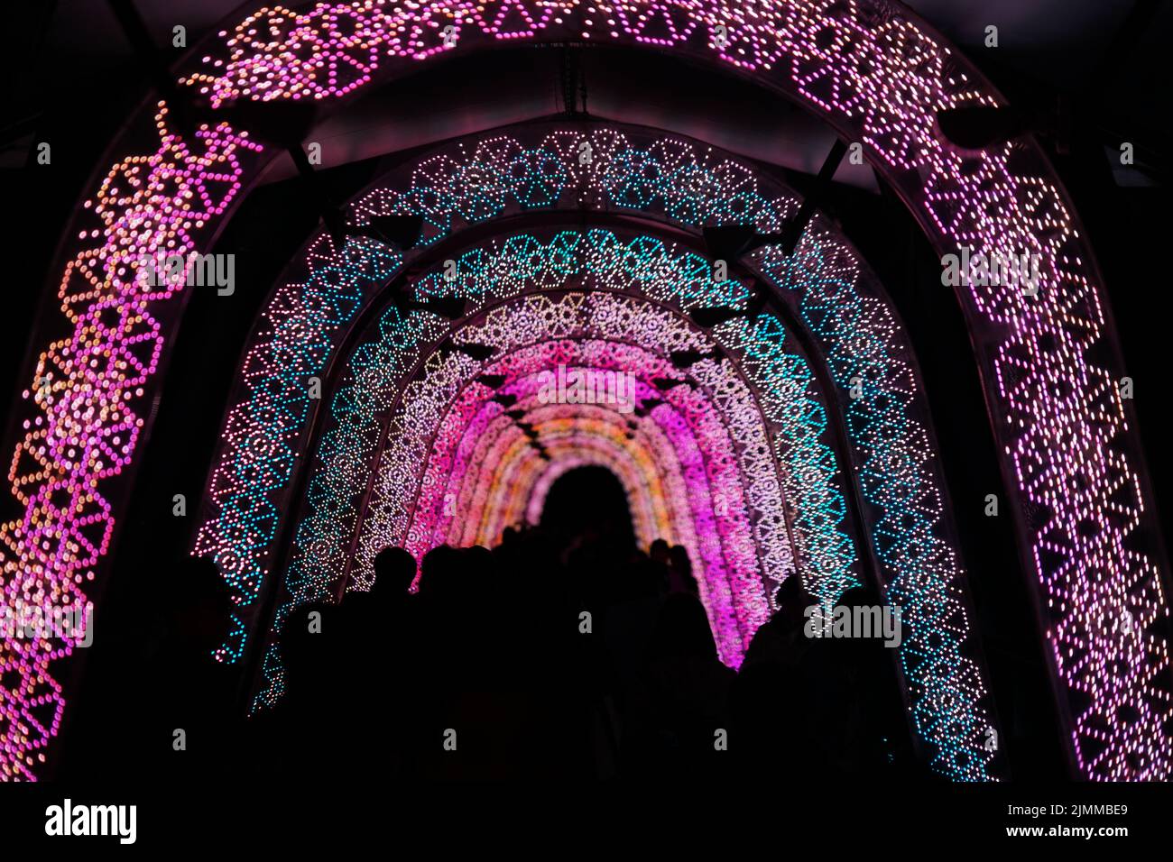 Light of the tunnel (Christmas illuminations Stock Photo - Alamy