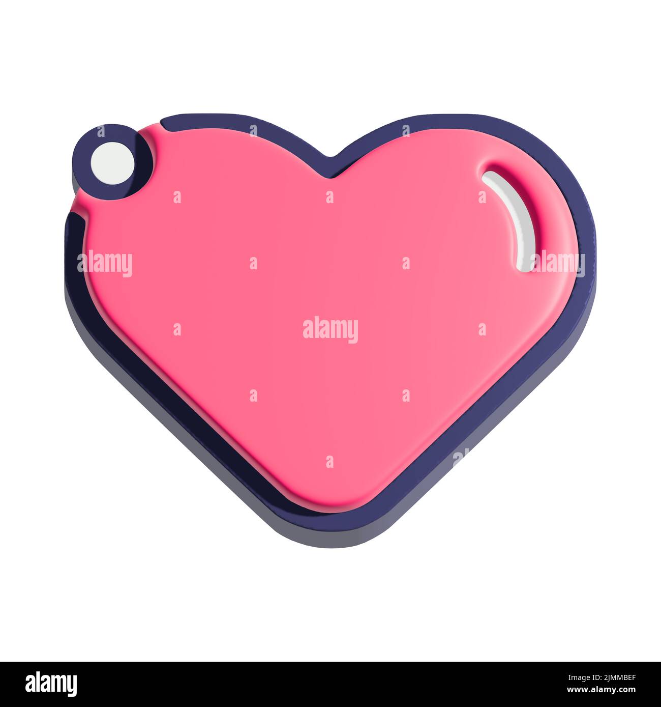 Heart activity 3d illustration. Cartoon heart symbol isolated on white ...