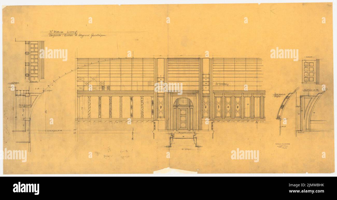 Messel Alfred (1853-1909), Wertheim, Leipziger Straße, Berlin. 2 ...
