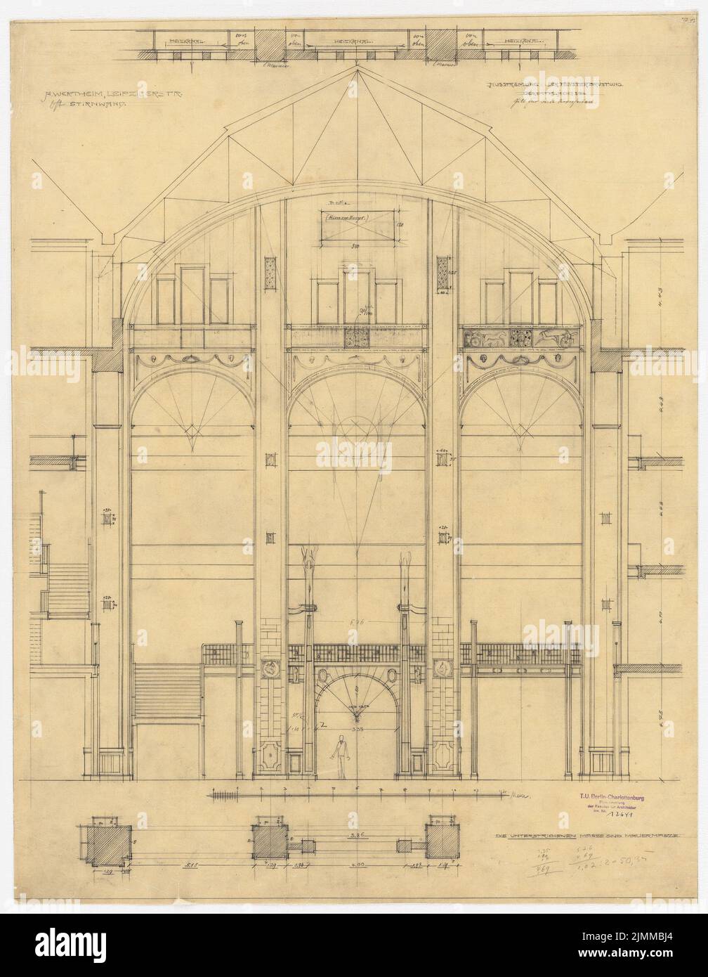 Messel Alfred (1853-1909), Wertheim, Leipziger Straße, Berlin. 2nd ...