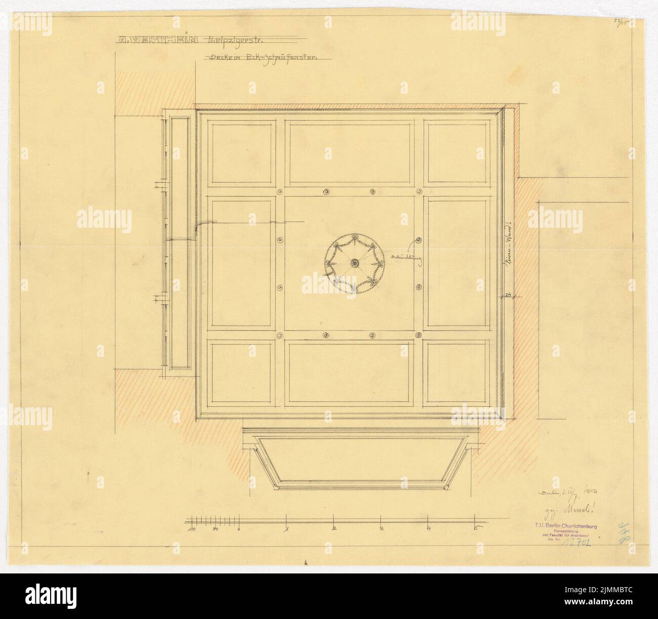 Messel Alfred (1853-1909), Wertheim, Leipziger Straße, Berlin. 2 ...