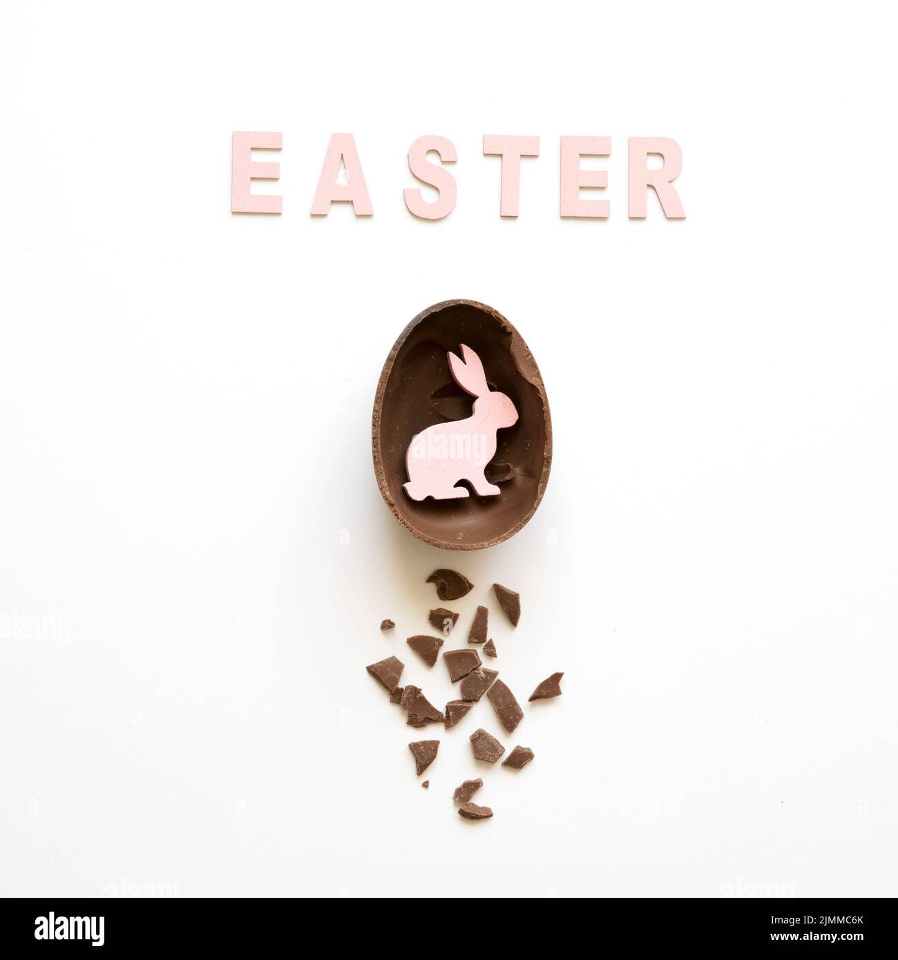 Easter chocolate egg happy hi-res stock photography and images - Alamy