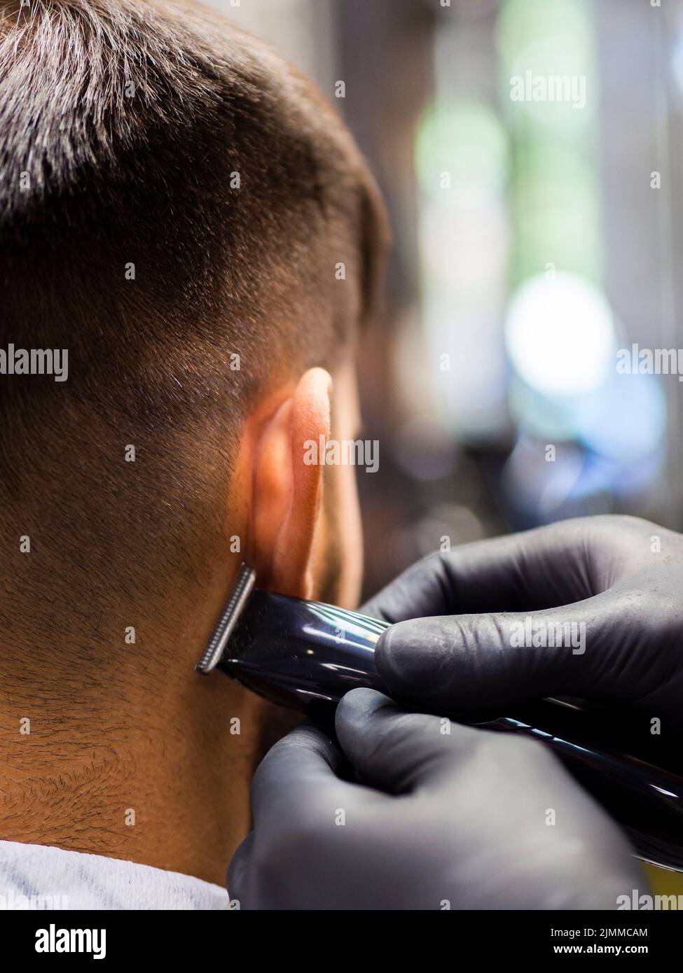 Young man shaving close hi-res stock photography and images - Alamy