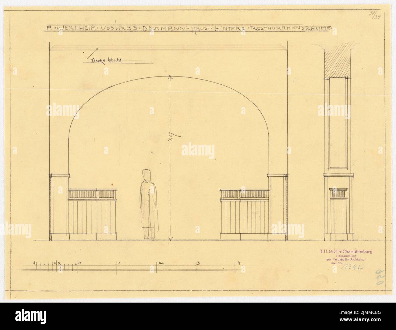 Messel Alfred (1853-1909), Wertheim, Leipziger Straße, Berlin. 3 ...