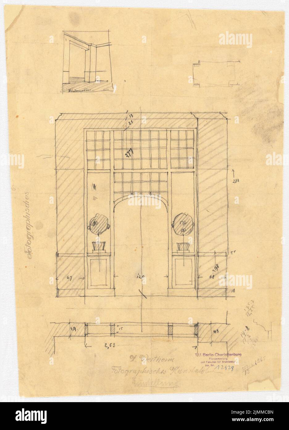 Messel Alfred (1853-1909), Wertheim, Berlin. (?) (Without dat.), Wall ...