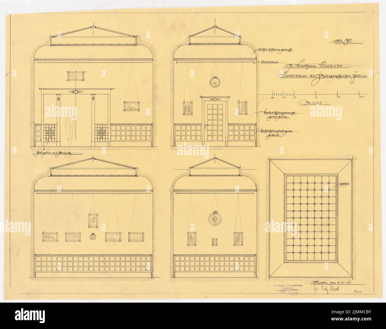 Messel Alfred (1853-1909), Wertheim, Leipziger Straße, Berlin. 3 ...