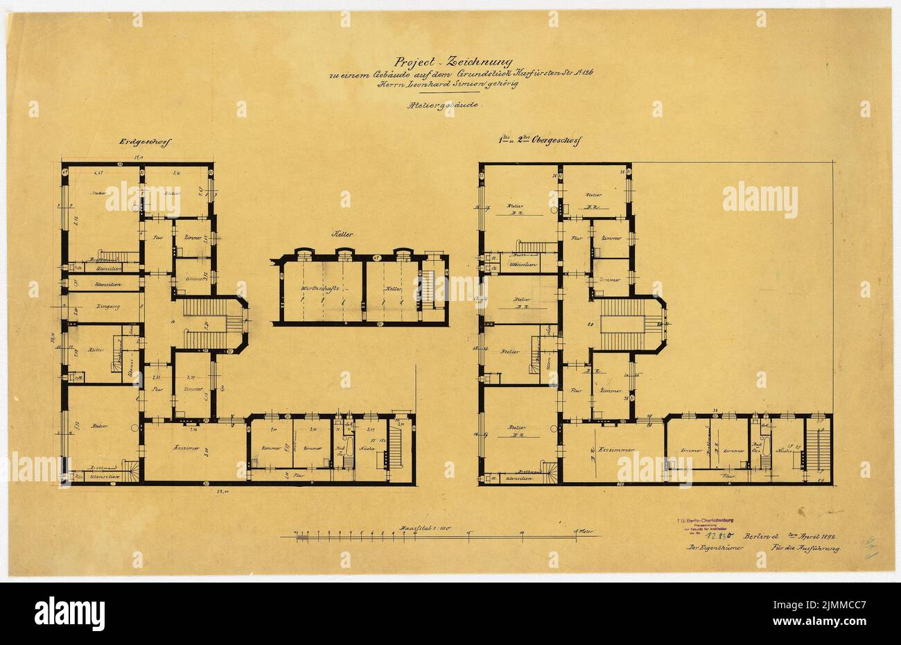 Messel Alfred (1853-1909), studio and residential building Leonard ...