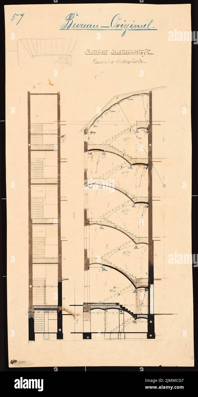 Messel Alfred (1853-1909), floor residential and commercial building ...