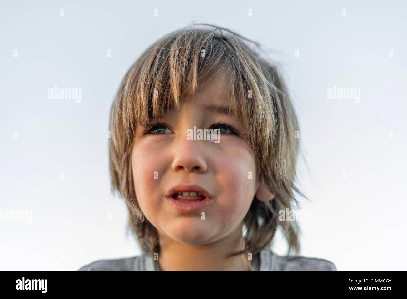 Little boy outdoor crying Stock Photo - Alamy