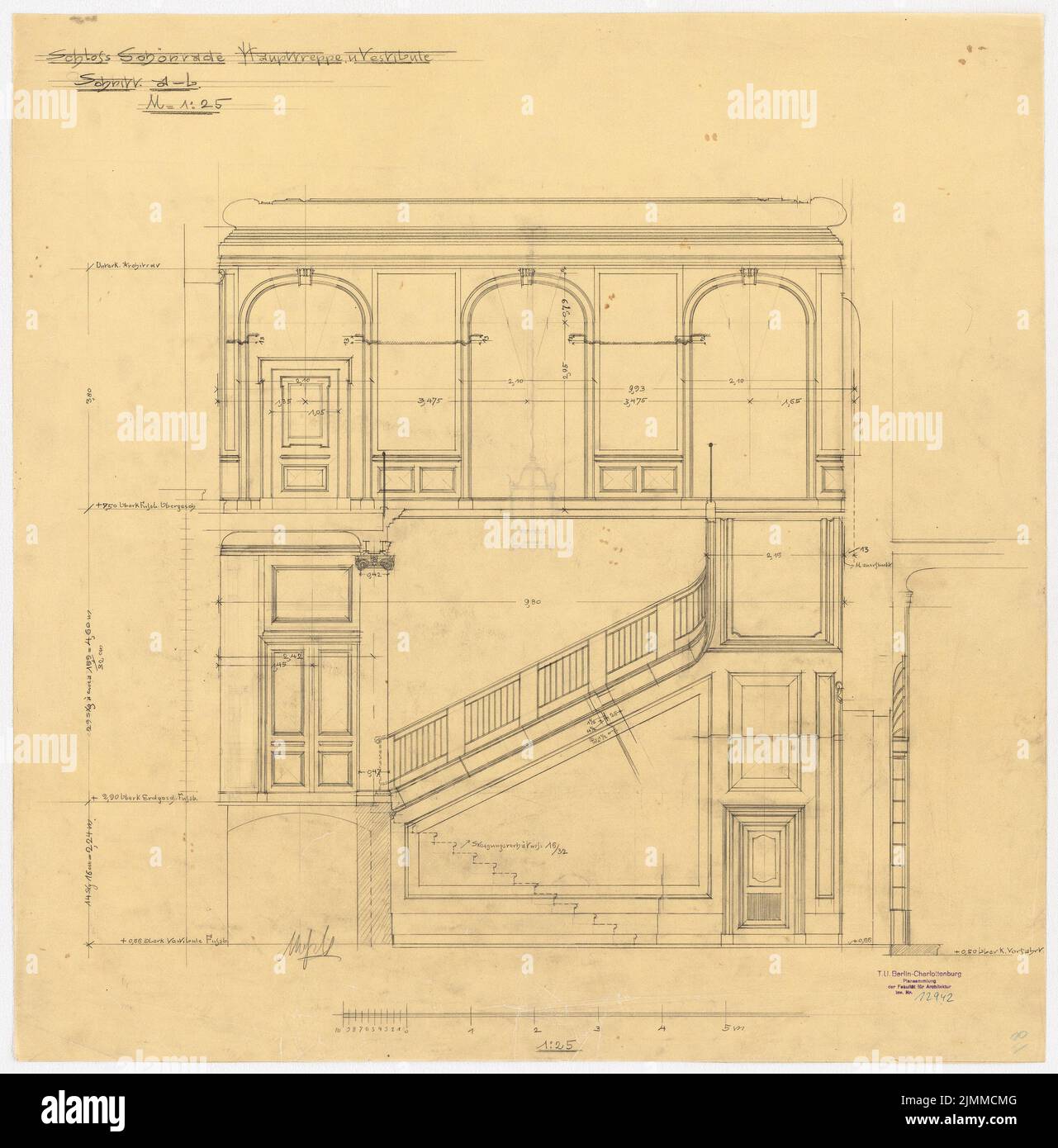 Messel Alfred (1853-1909), Gutshaus Wedemeyer, Schönrade (1897 ...