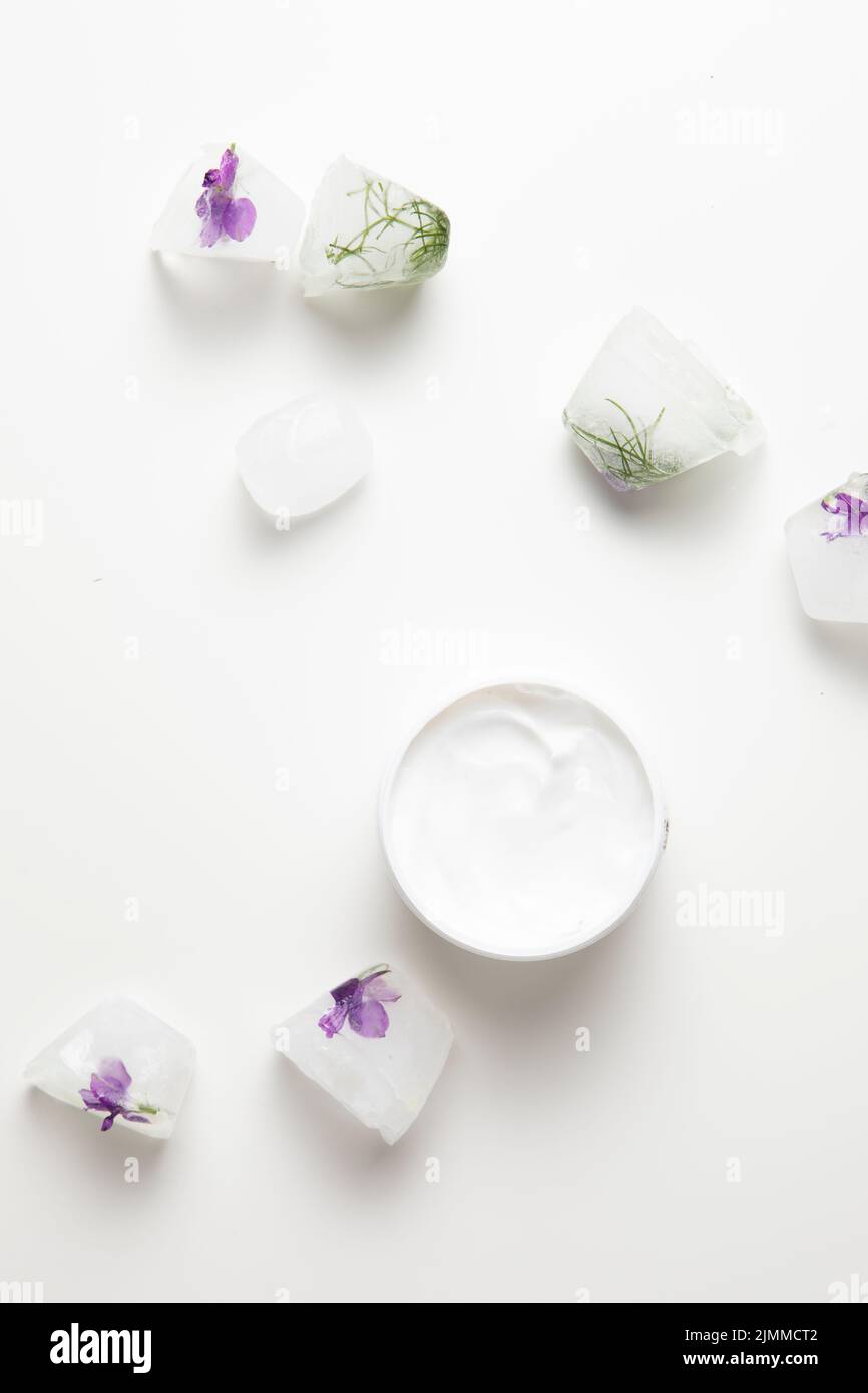 Natural soap cream with white background Stock Photo - Alamy