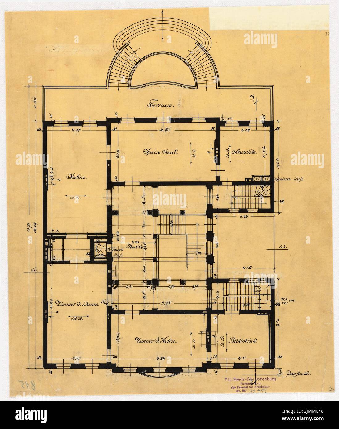 Messel Alfred (1853-1909), residential building Dr. E. Simon, Berlin ...