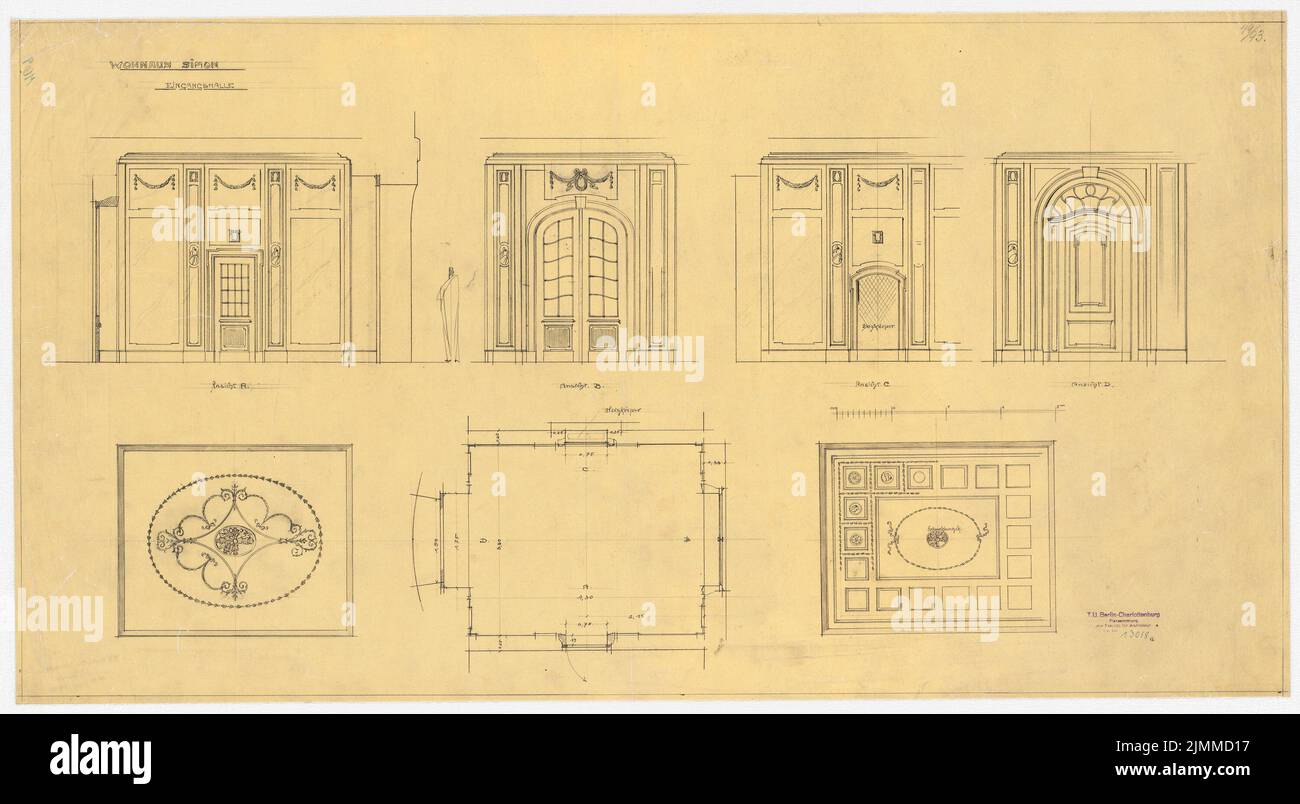 Messel Alfred (1853-1909), residential building Dr. E. Simon, Berlin ...