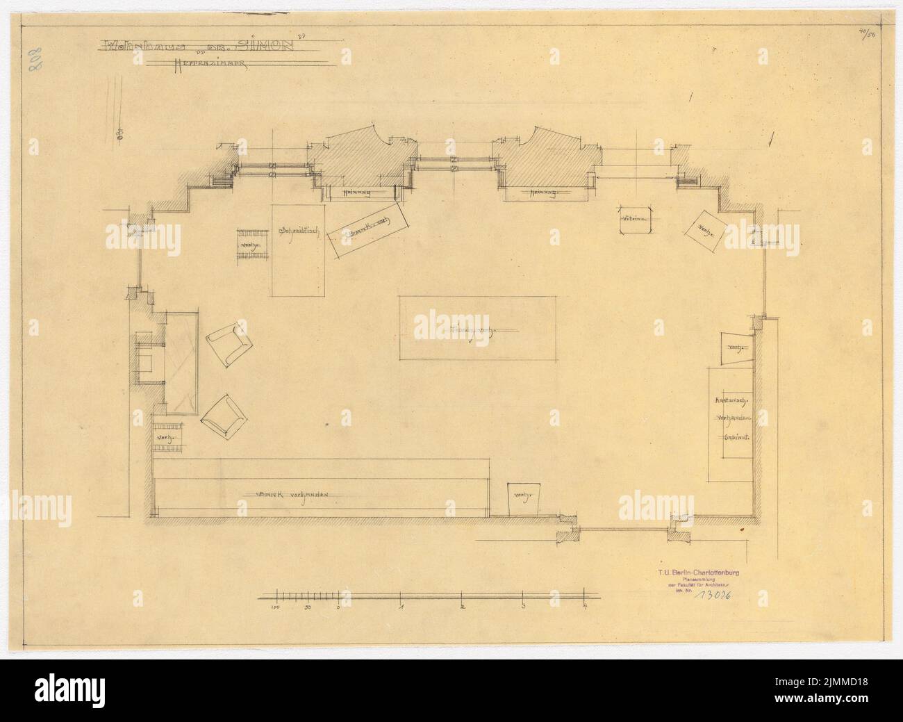 Messel Alfred (1853-1909), residential building Dr. E. Simon, Berlin ...