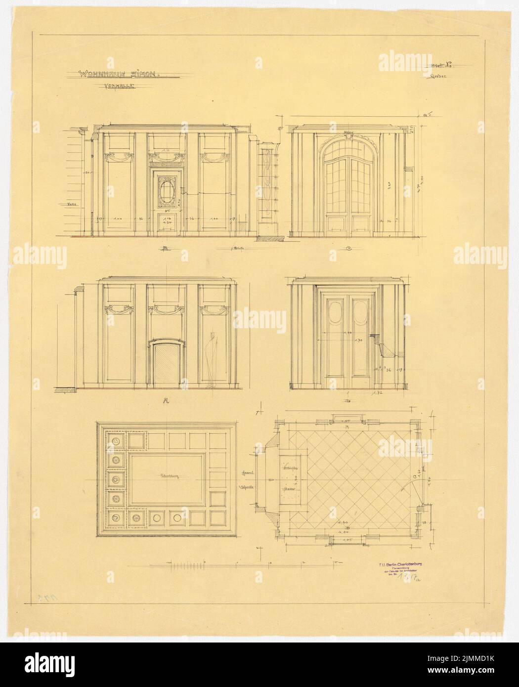 Messel Alfred (1853-1909), residential building Dr. E. Simon, Berlin ...