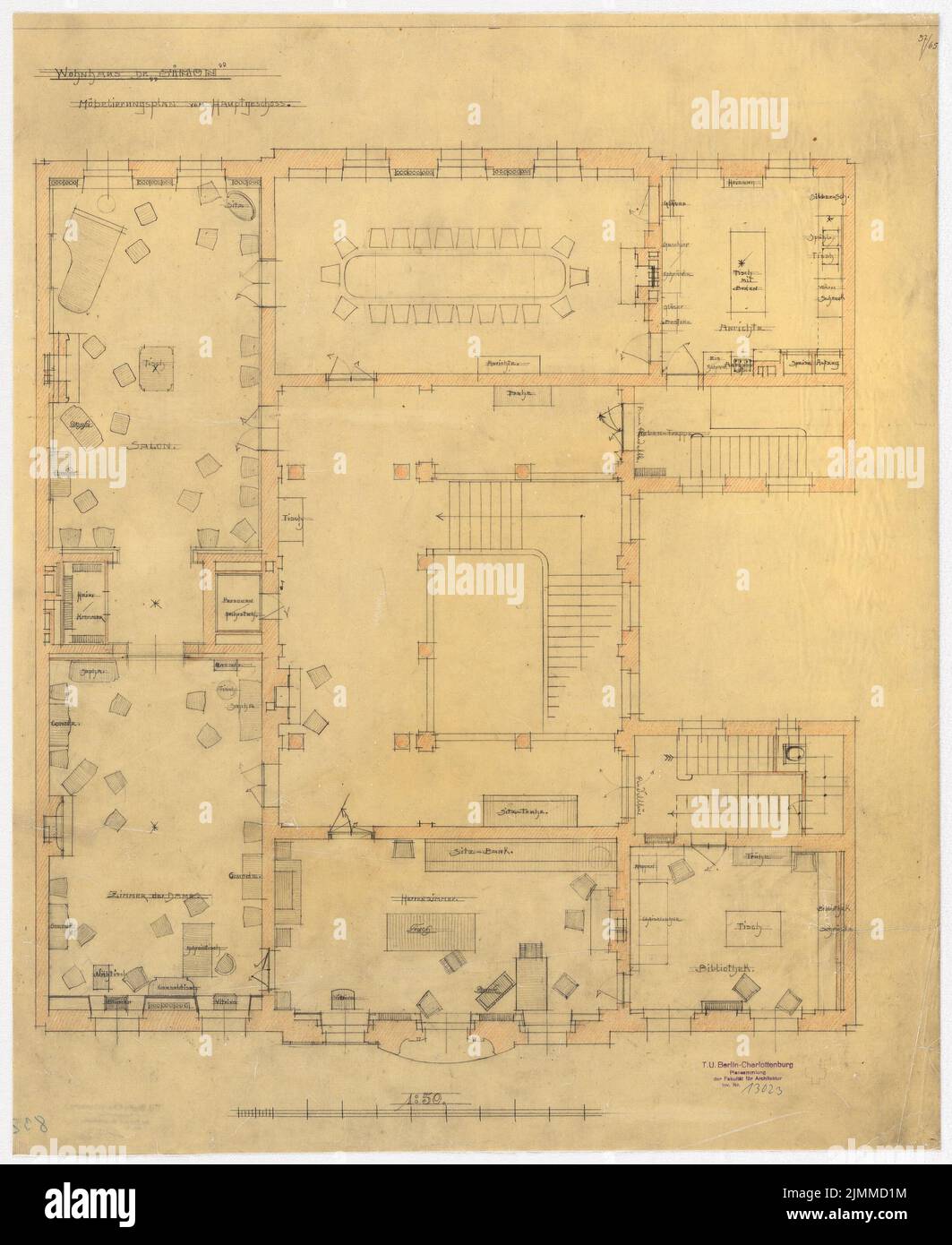 Messel Alfred (1853-1909), residential building Dr. E. Simon, Berlin ...