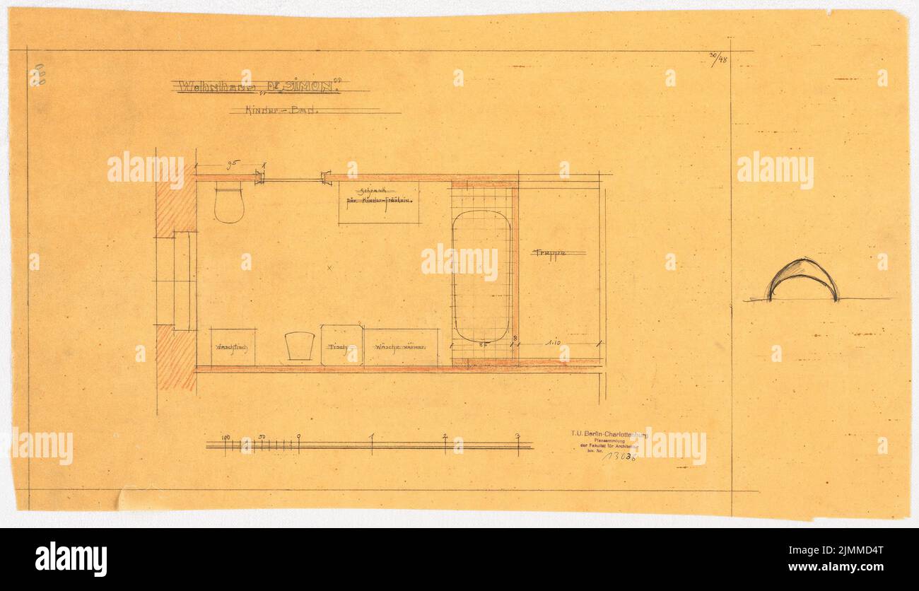 Messel Alfred (1853-1909), residential building Dr. E. Simon, Berlin ...